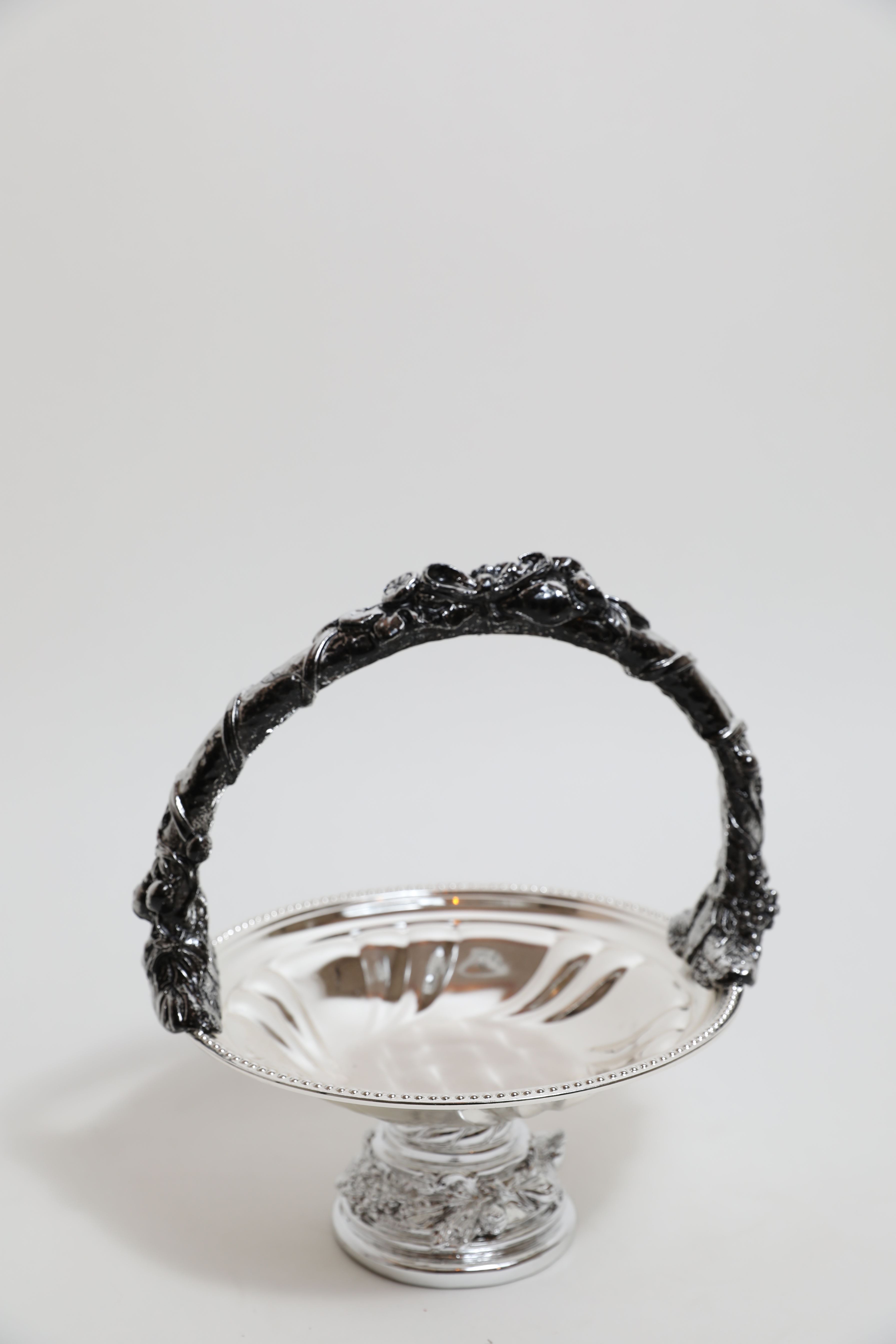 Silver Plated Small Basket with Handle – stylivingindia