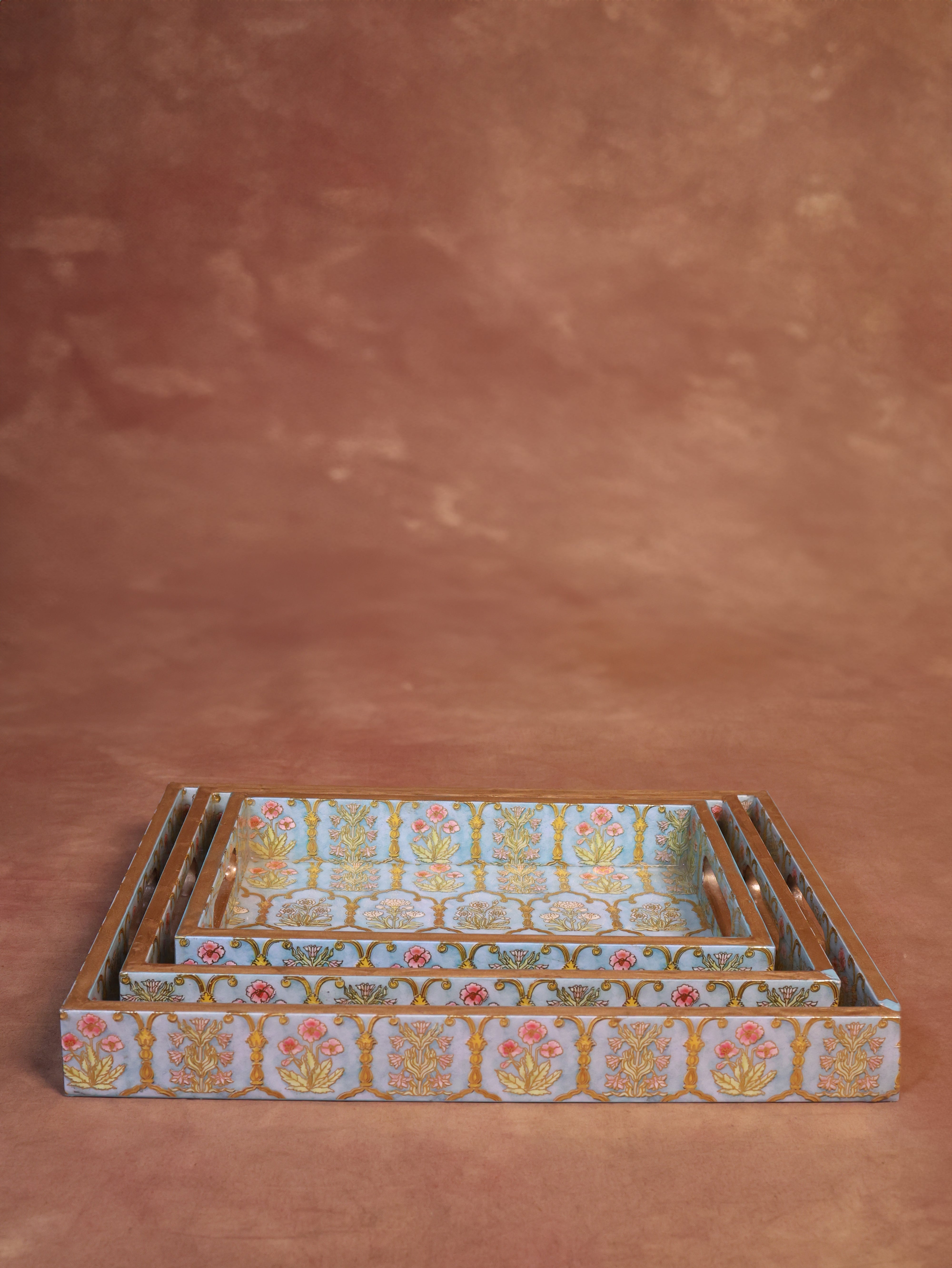 Indus Blue Tray Set – stylivingindia