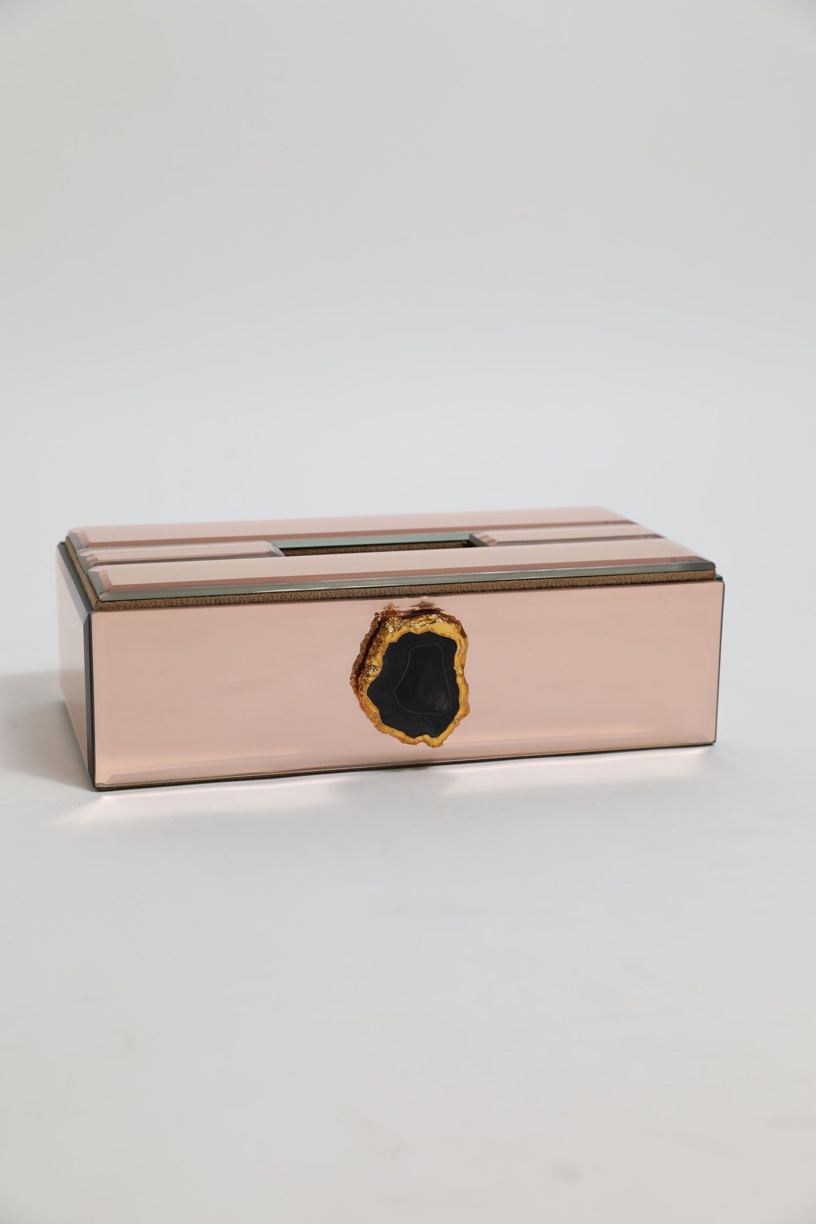 Glitz Agate Tissue Box (Rose Gold) – stylivingindia