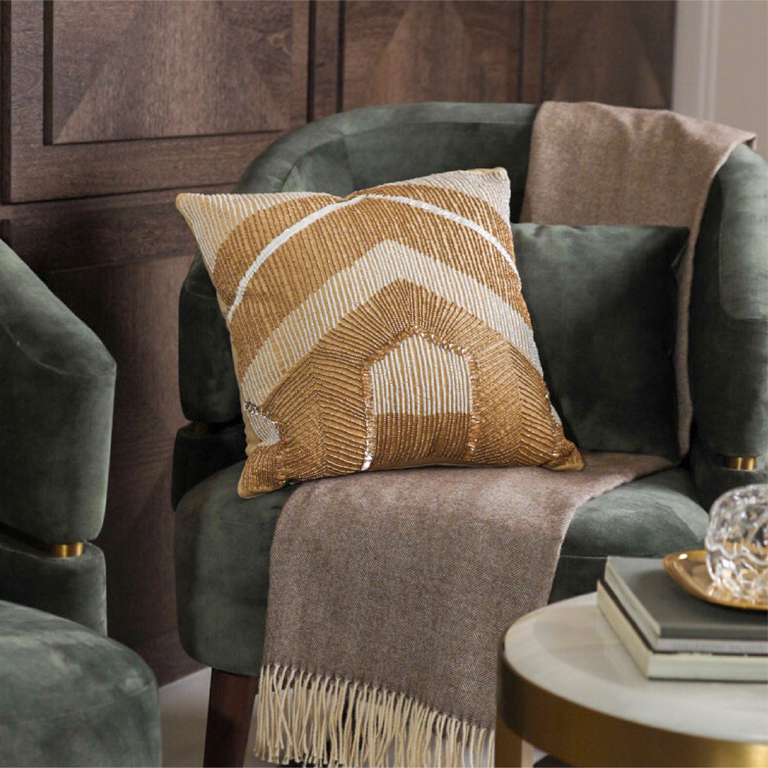Art Deco Embellished Cushion Cover – stylivingindia